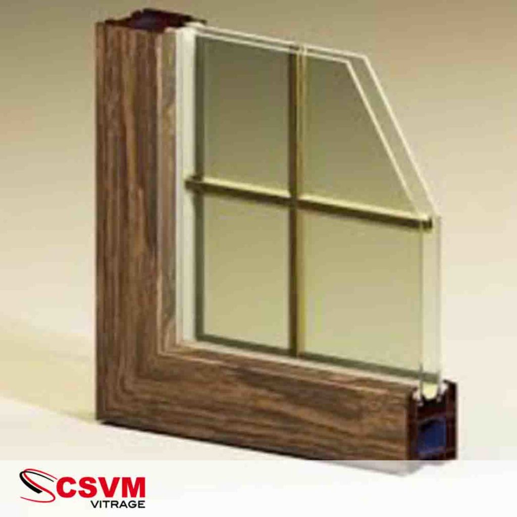 Verre fenêtre en double vitrage avec croisillons - CSVM